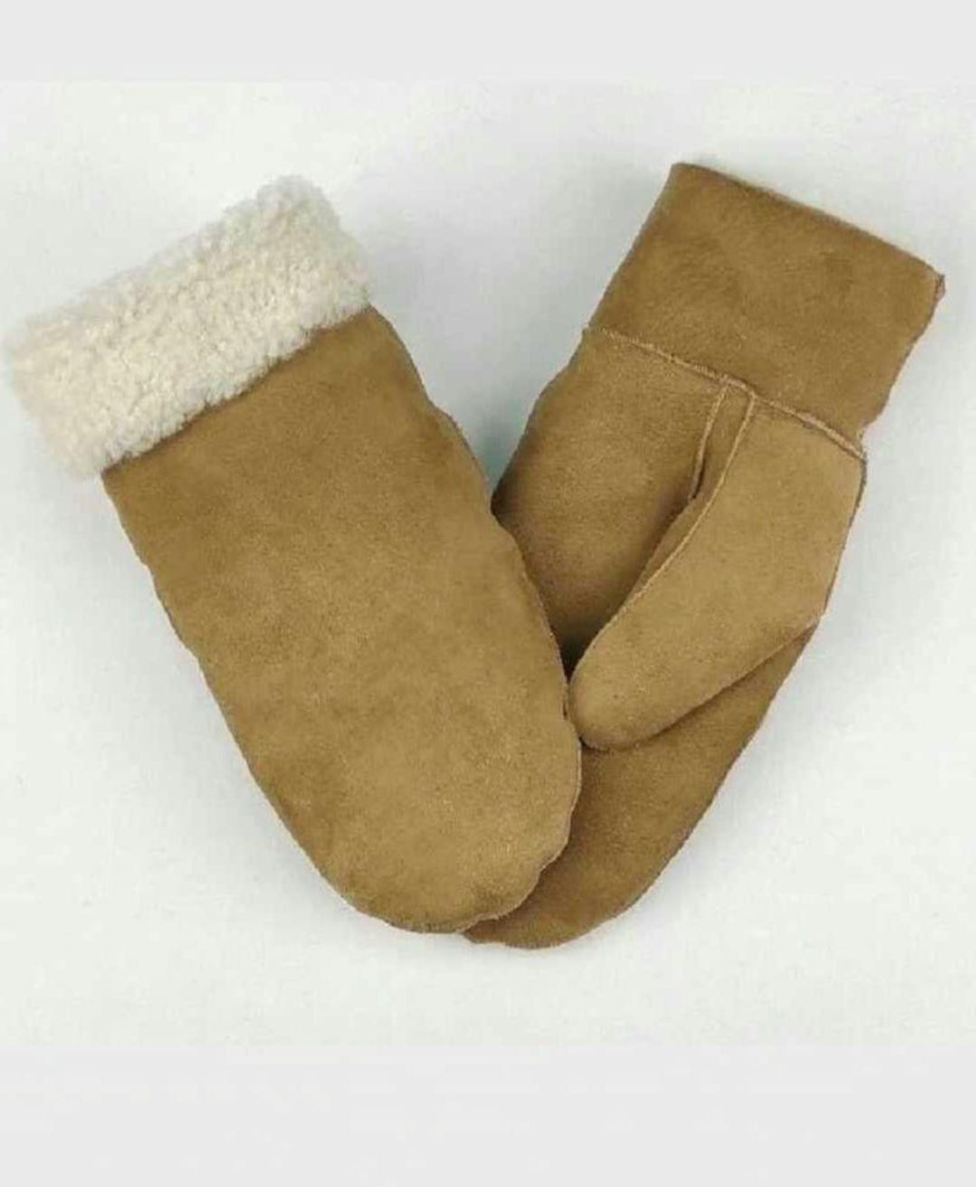 Camel Suede Sheepskin Mittens .A Great Pair of Lambskin Mittens Every ...