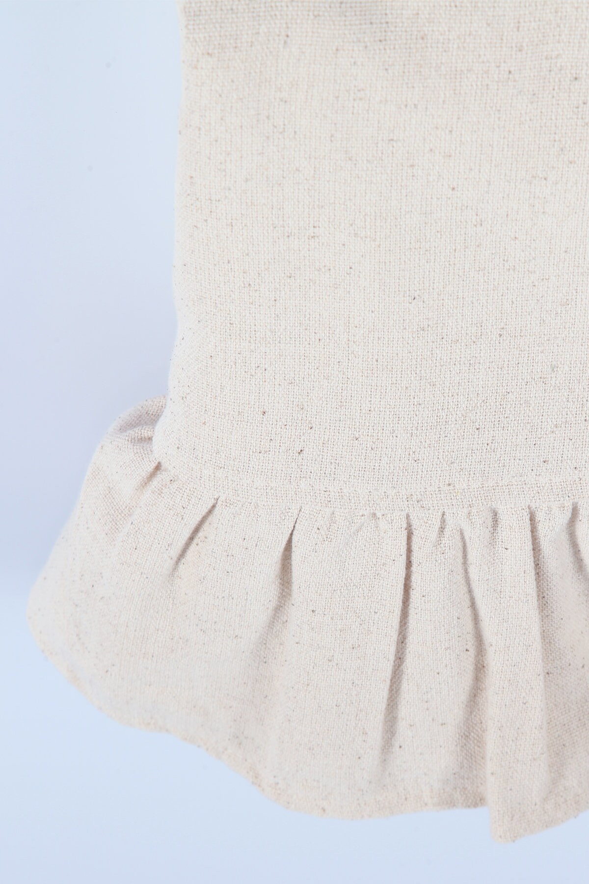 Natural Ruffle Round Tablecloth With Ruffle Detail, Boho Table Decor ...