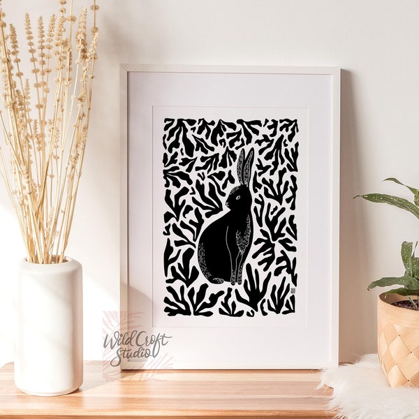White Rabbit Print - Etsy