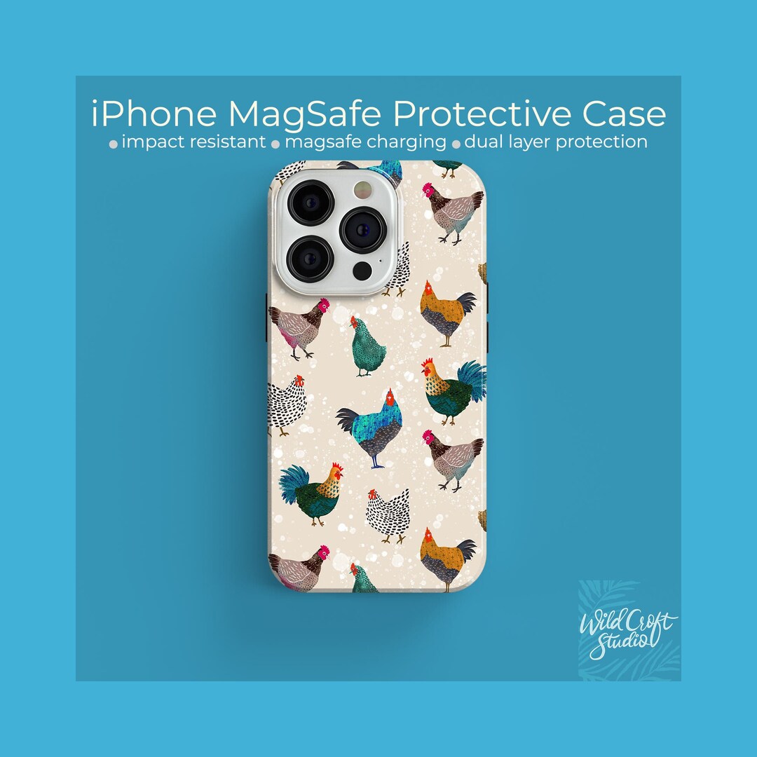Cute Chicken MAGSAFE Tough Protective Case for iPhone 13 14, Built in ...
