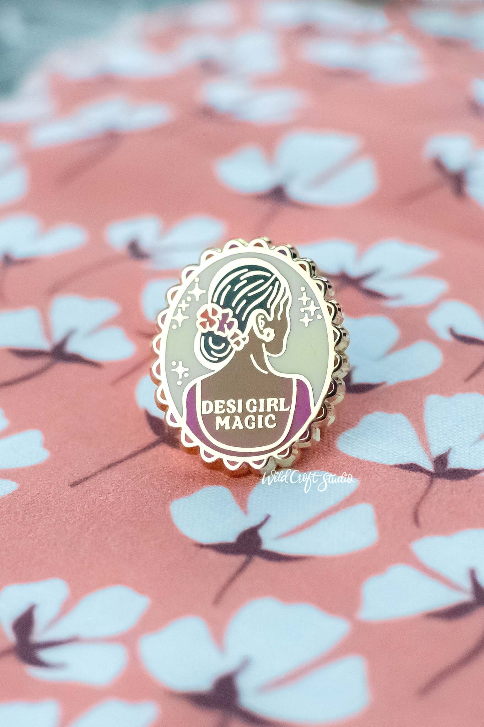 Desi Girl Magic Enamel Pin Cute Hard Enamel Pin Flair Lapel - Etsy