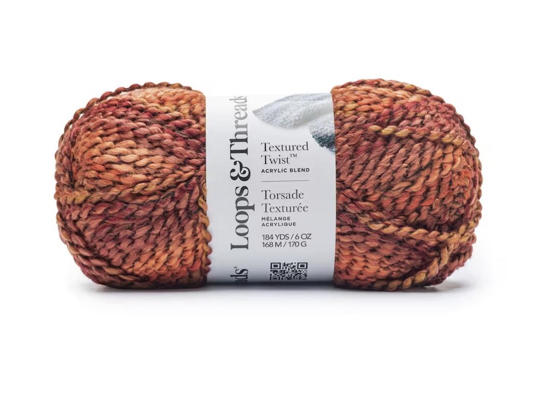 BURNT ORANGE 09031 Textured Twist Yarn by Loops & Threads - Etsy