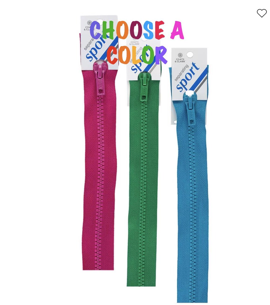 Choose a ZIPPER, SEPARATING Jacket Zipper, Length up to 48", Daul ...