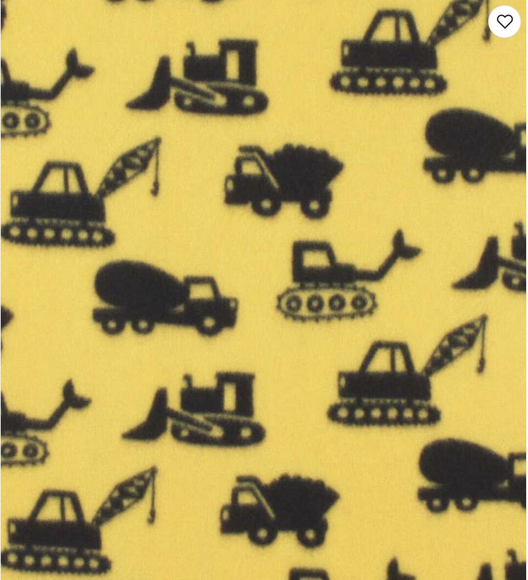 Construction Trucks on Yellow Craft Fleece Fabric by Happy Value. Fleece by the Yard - Etsy