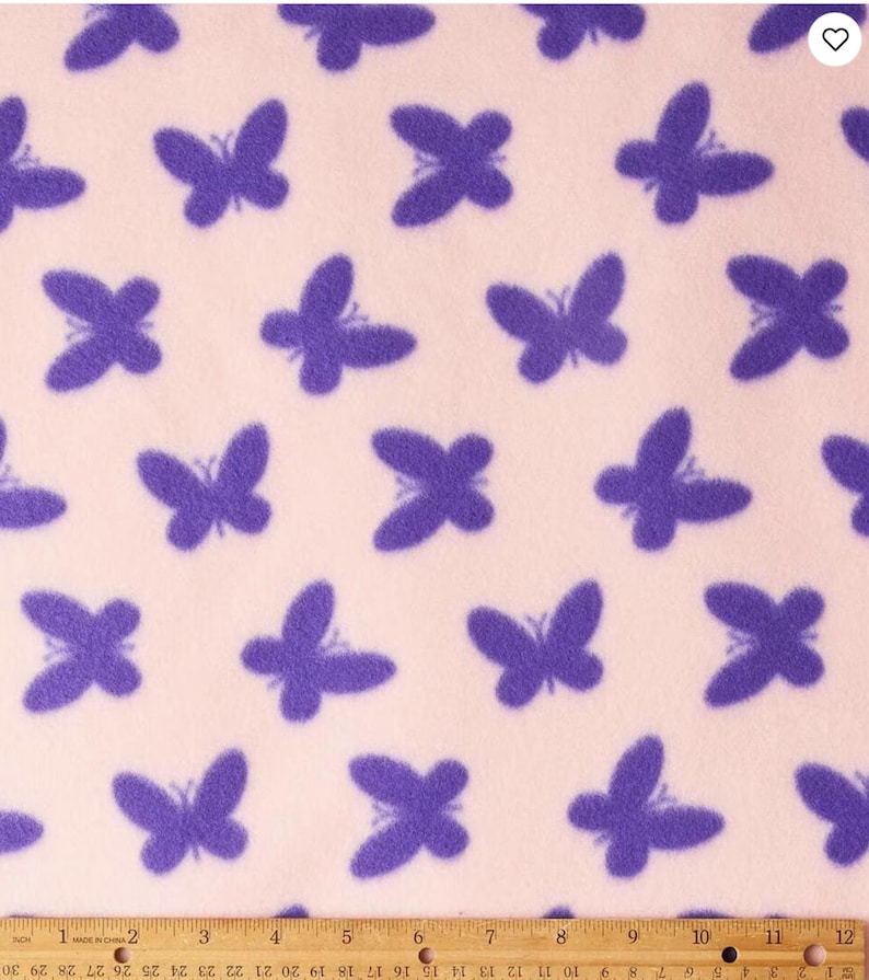 FLEECE Butterflies Craft Fabric by Happy Value by the Yard * - Etsy
