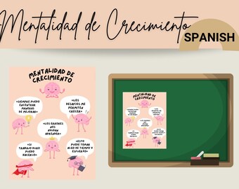 Spanish Growth Mindset Poster Spanish Class Motivational Decor School ...