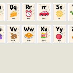 Spanish-carteles Del Alfabeto Espanol- Spanish Alphabet Cards - Etsy