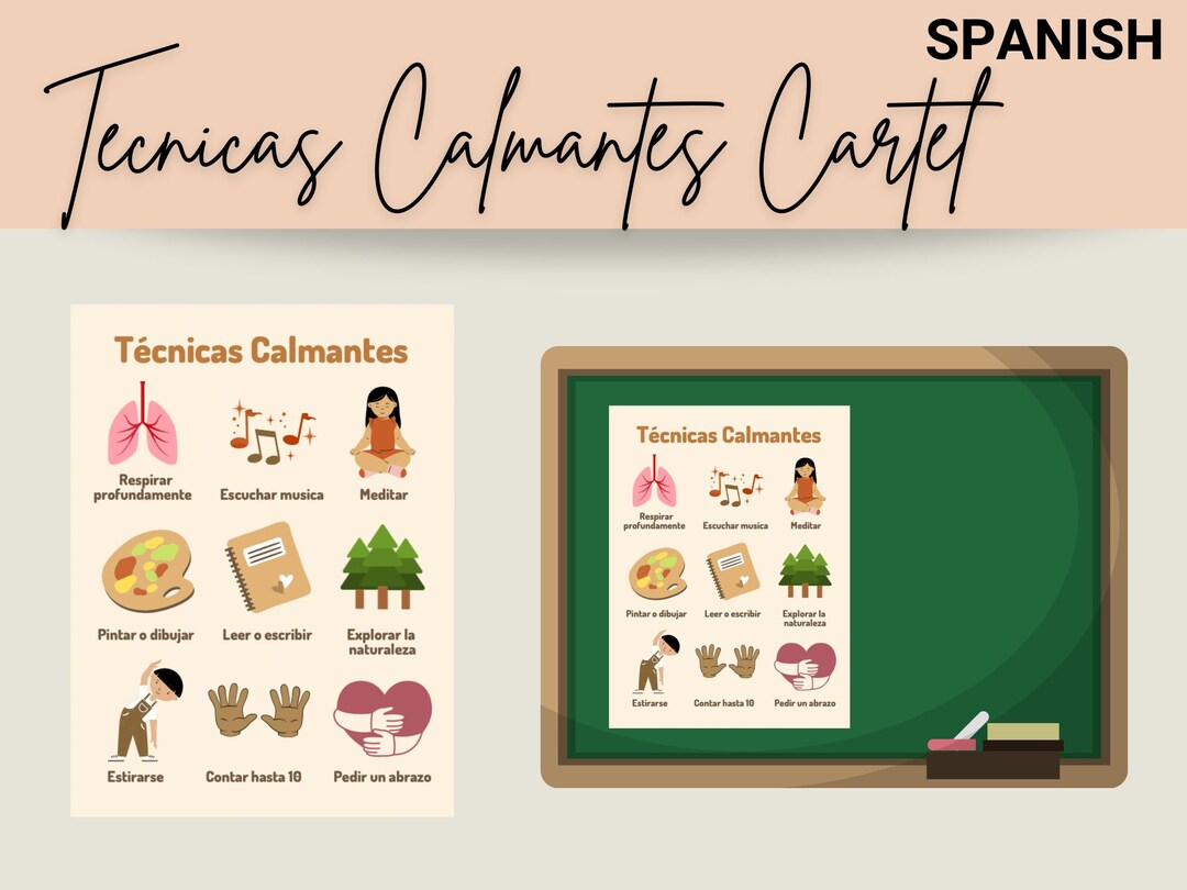 Spanish-calming Techniques Poster/ Tecnicas Calmantes Cartel - Etsy