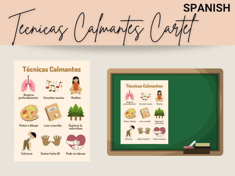 Spanish-calming Techniques Poster/ Tecnicas Calmantes Cartel - Etsy