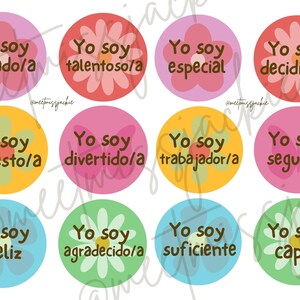 SPANISH- 24 Affirmation Cards - Bright Palette - Spanish Version - Etsy