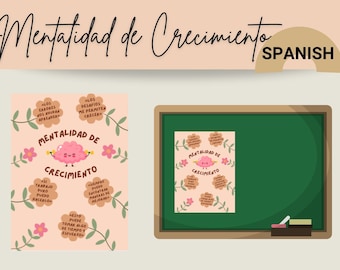Spanish Growth Mindset Poster Spanish Class Motivational Decor School ...
