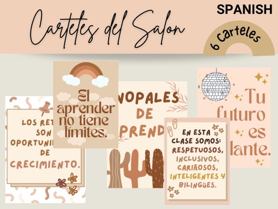 SPANISH Neutral Classroom Posters/ Carteles De Salon Espanol - Etsy