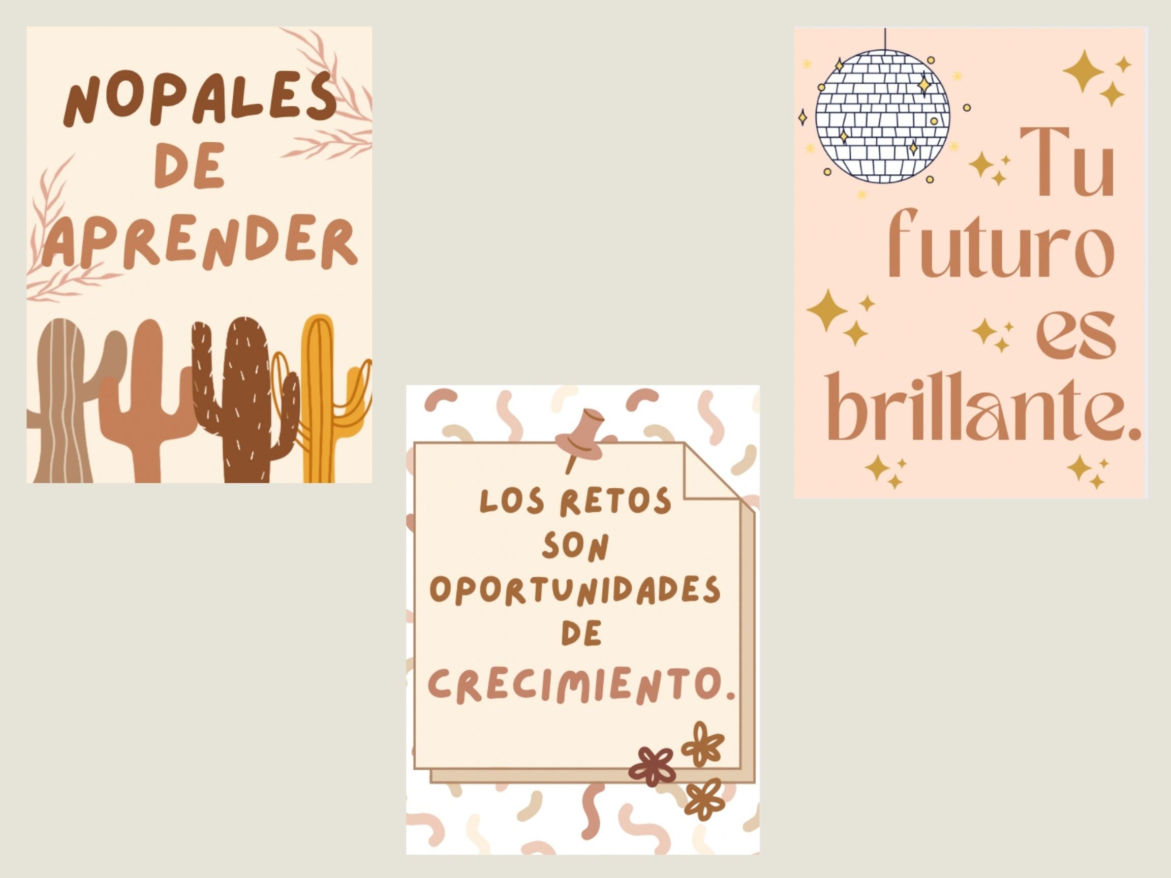 SPANISH- Neutral Classroom Posters/ Carteles De Salon Espanol - Etsy