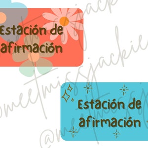 SPANISH- 24 Affirmation Cards - Bright Palette - Spanish Version - Etsy
