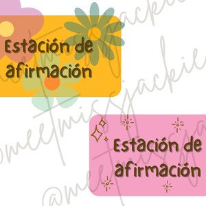 SPANISH- 24 Affirmation Cards - Bright Palette - Spanish Version - Etsy