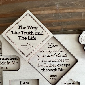 Jesus “I Am” Puzzle for Kids Wooden Puzzle Good Shepherd, Light of the ...