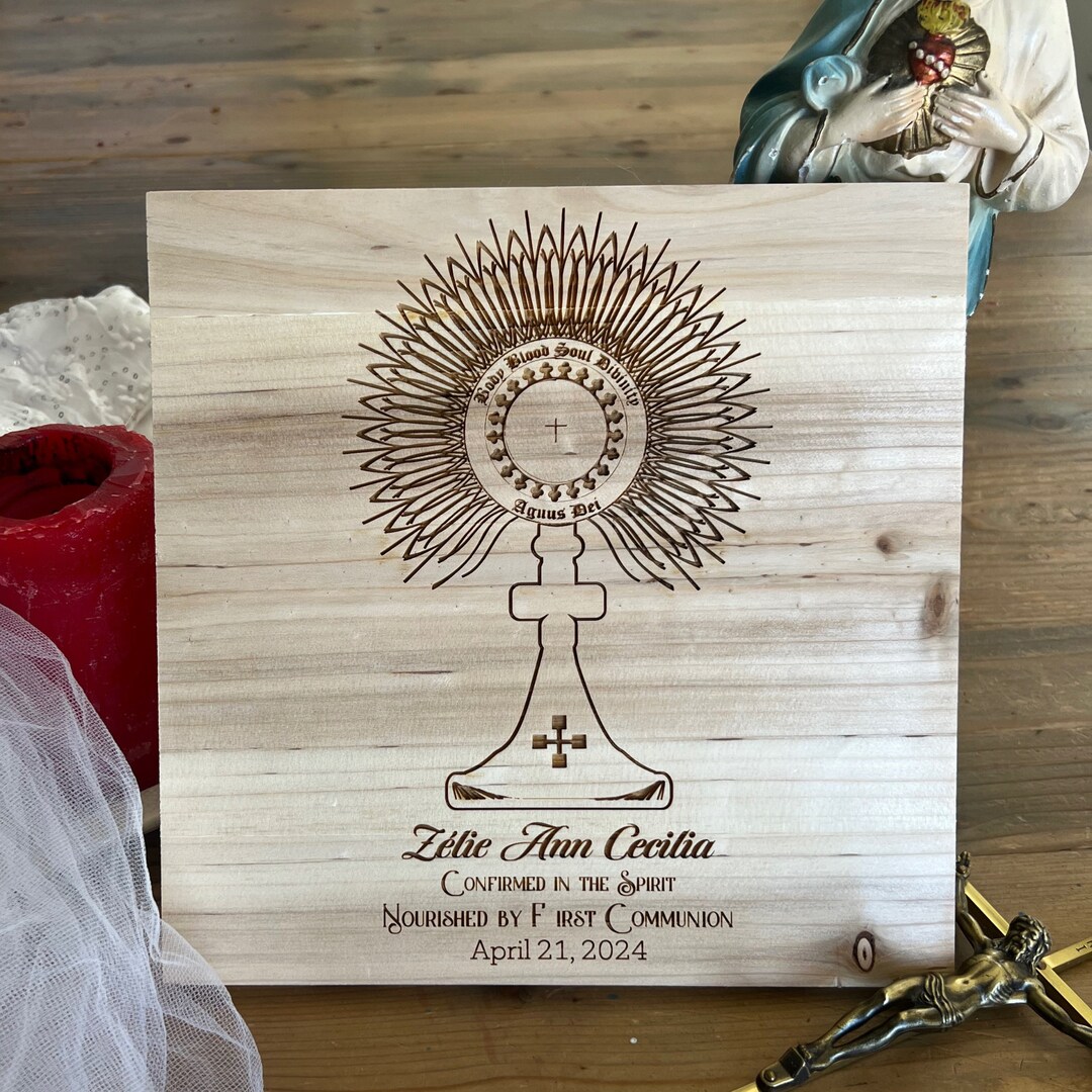 Personalized Wood Sign for Restored Order Confirmation First Communion ...