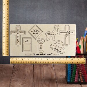 Jesus “I Am” Puzzle for Kids | Wooden Puzzle | Good Shepherd, Light of ...