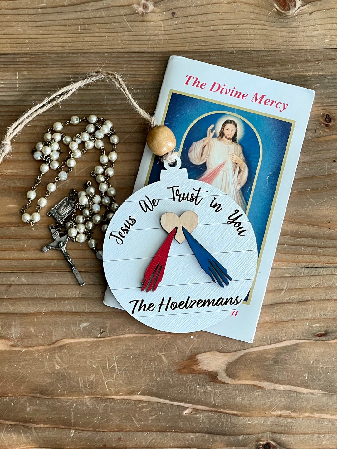 Divine Mercy Ornament - Customizable Catholic Ornament | Divine Mercy ...