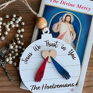 Divine Mercy Ornament - Customizable Catholic Ornament | Divine Mercy ...