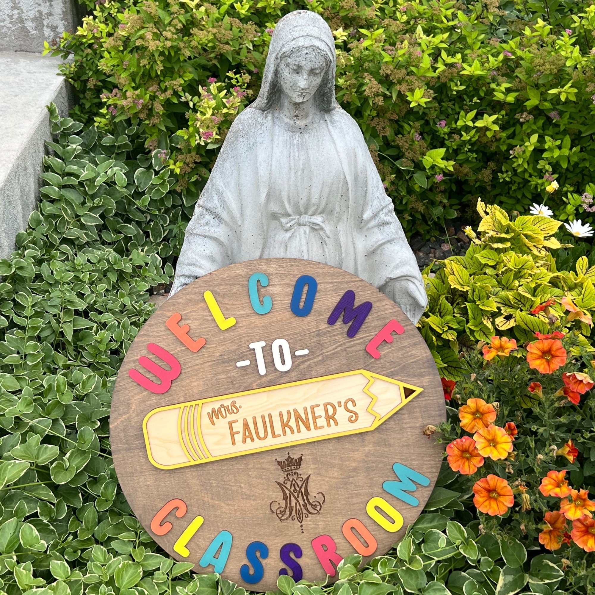 Teacher Sign Catholic Teacher Door Sign Classroom Door - Etsy