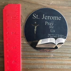 St. Jerome Sticker 3" Vinyl Catholic Saint Sticker Confirmation Gift ...