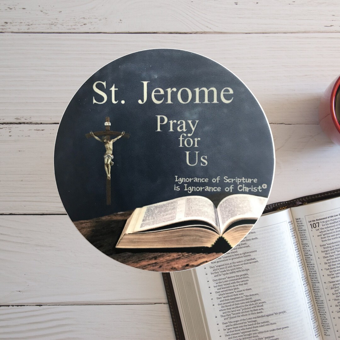 St. Jerome Sticker 3" Vinyl Catholic Saint Sticker Confirmation Gift ...