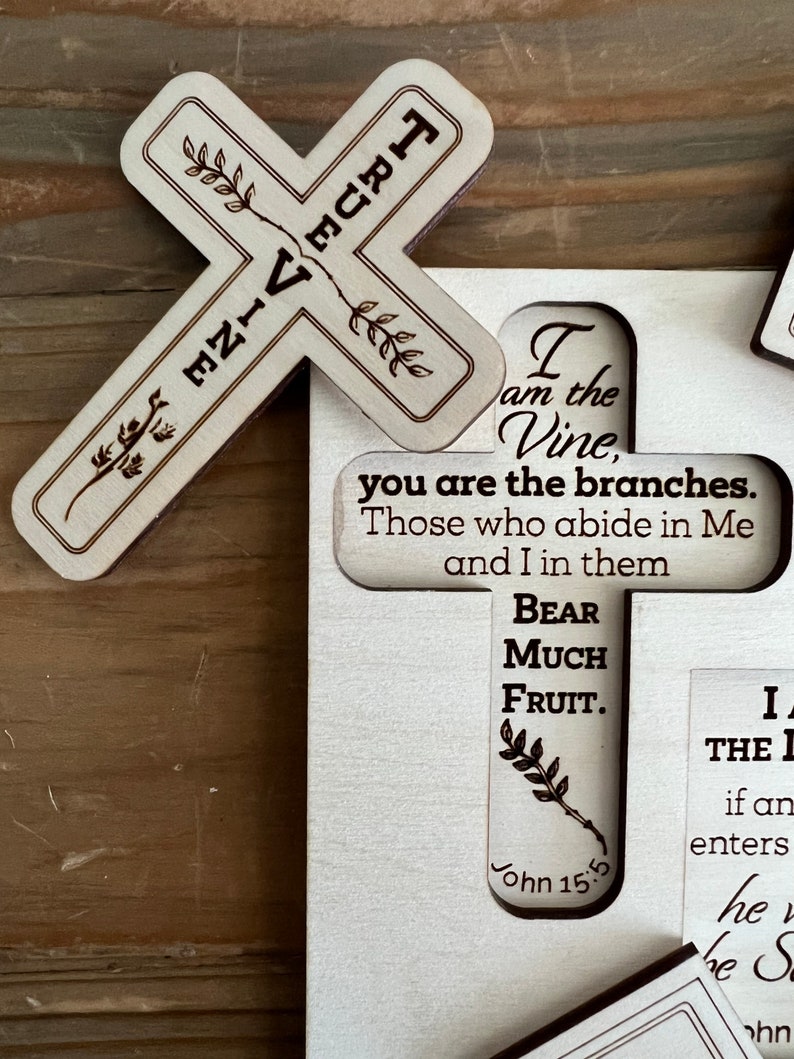 Jesus “I Am” Puzzle for Kids Wooden Puzzle Good Shepherd, Light of the ...