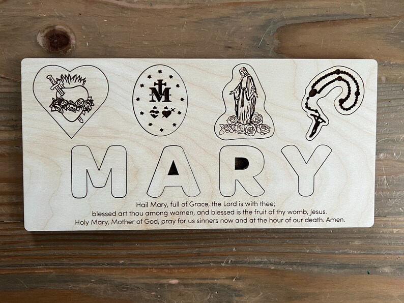 Mary Mother of God Puzzle for Kids Wooden Puzzle - Etsy