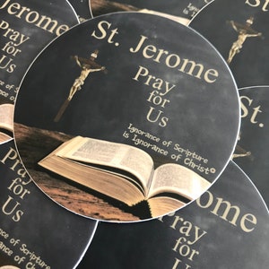 St. Jerome Sticker 3" Vinyl Catholic Saint Sticker Confirmation Gift ...