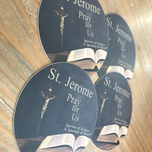 St. Jerome Sticker 3" Vinyl Catholic Saint Sticker Confirmation Gift ...