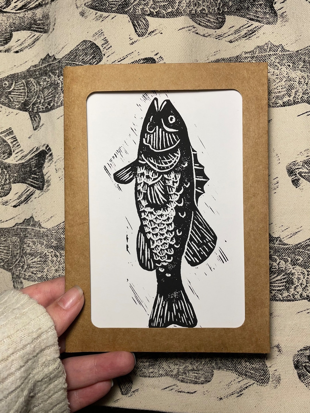 Fish Block Print - Etsy