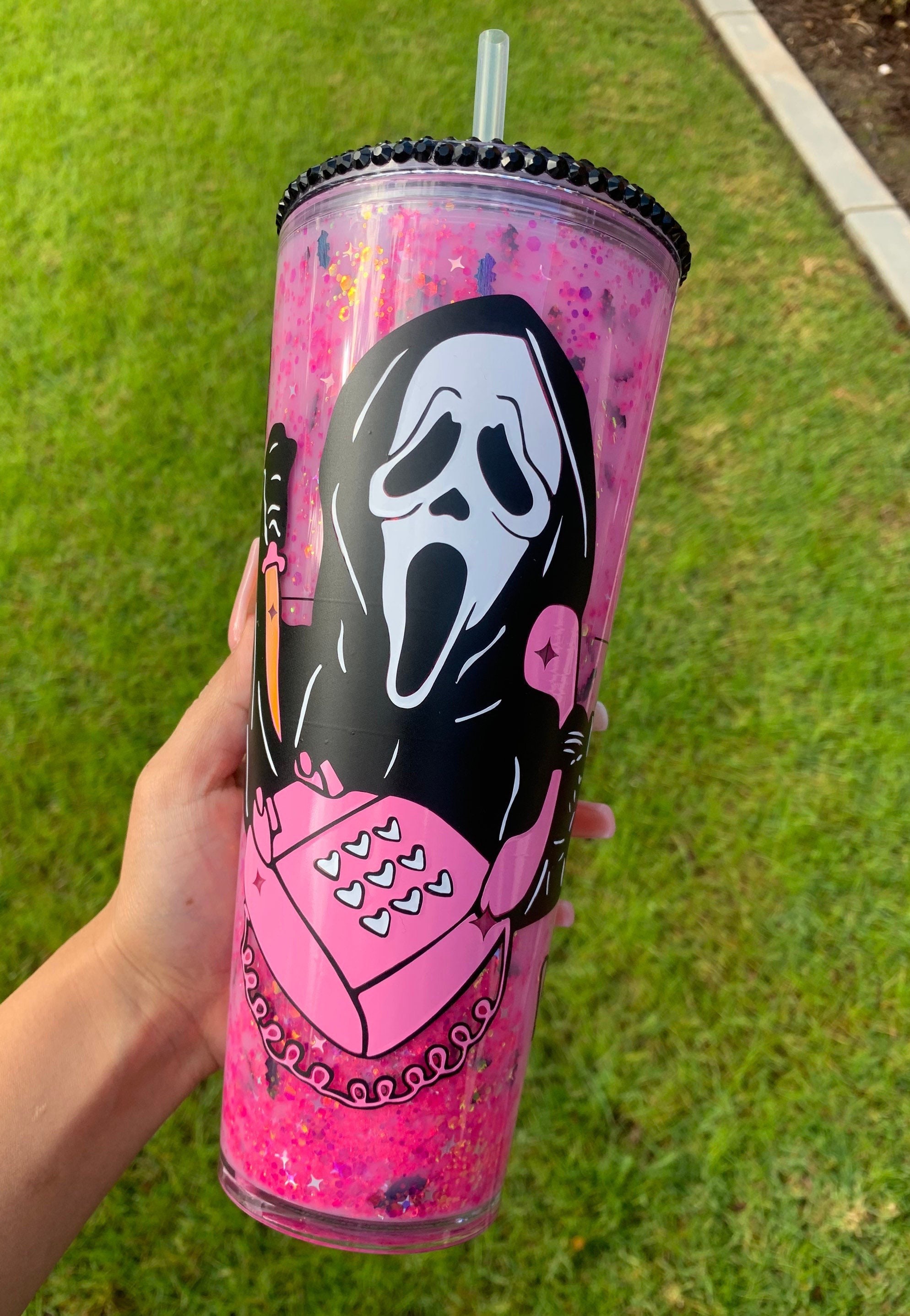 Drinkware Home & Living horror movie tumbler Scream Rhinestone ...