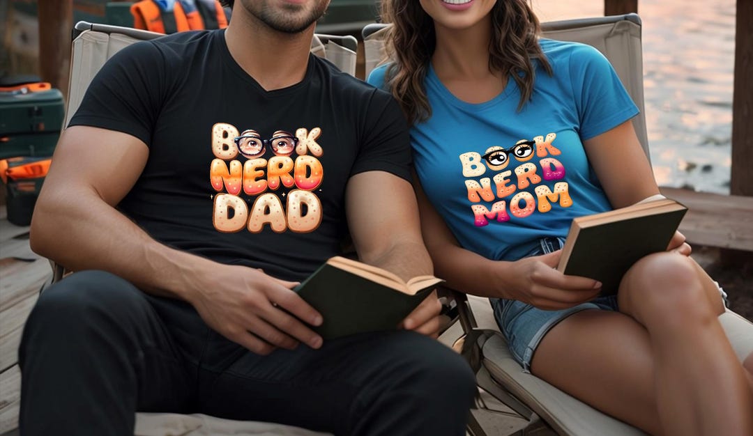 Book Nerd Family Matching Tees Cozy Book Lover Shirts Gift for Readers ...