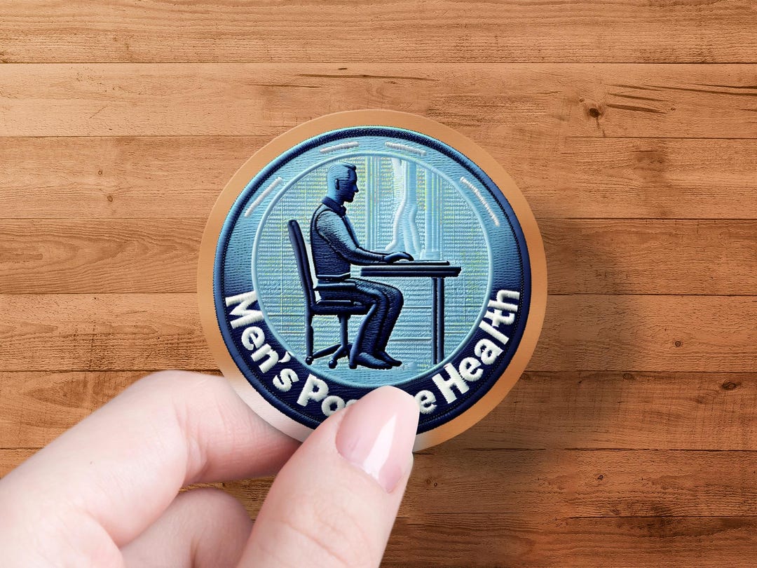 Men's Posture Health Sticker, Office Ergonomics Decal, Healthy Sitting ...