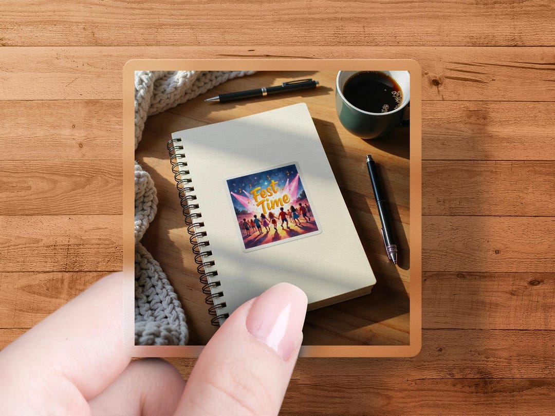 Fest Time Sticker, Celebration Design, Party Sticker, Festival Vibes ...