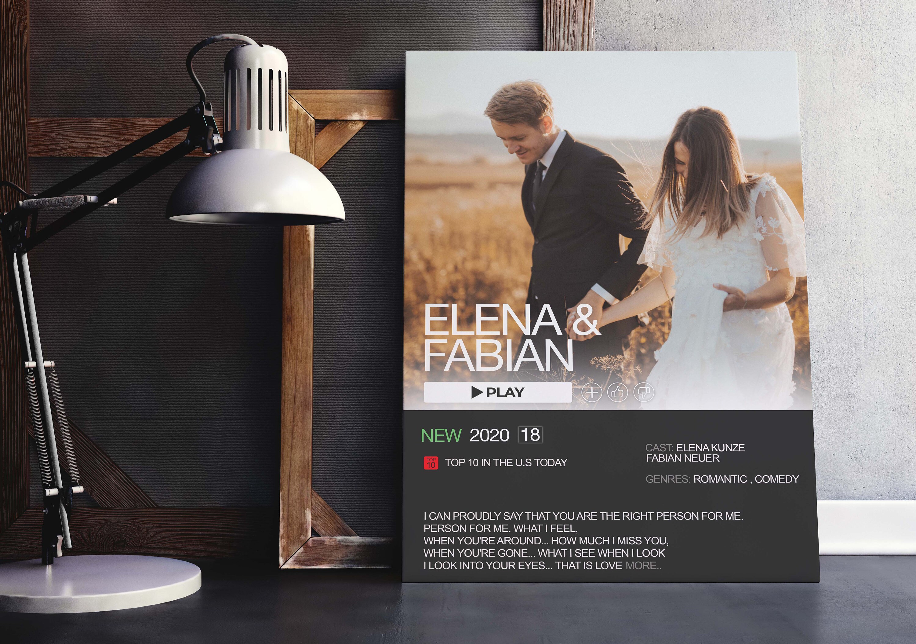 Custom Netflix Cover Movie Poster Portrait zum Foto Dekoration Digitale ...