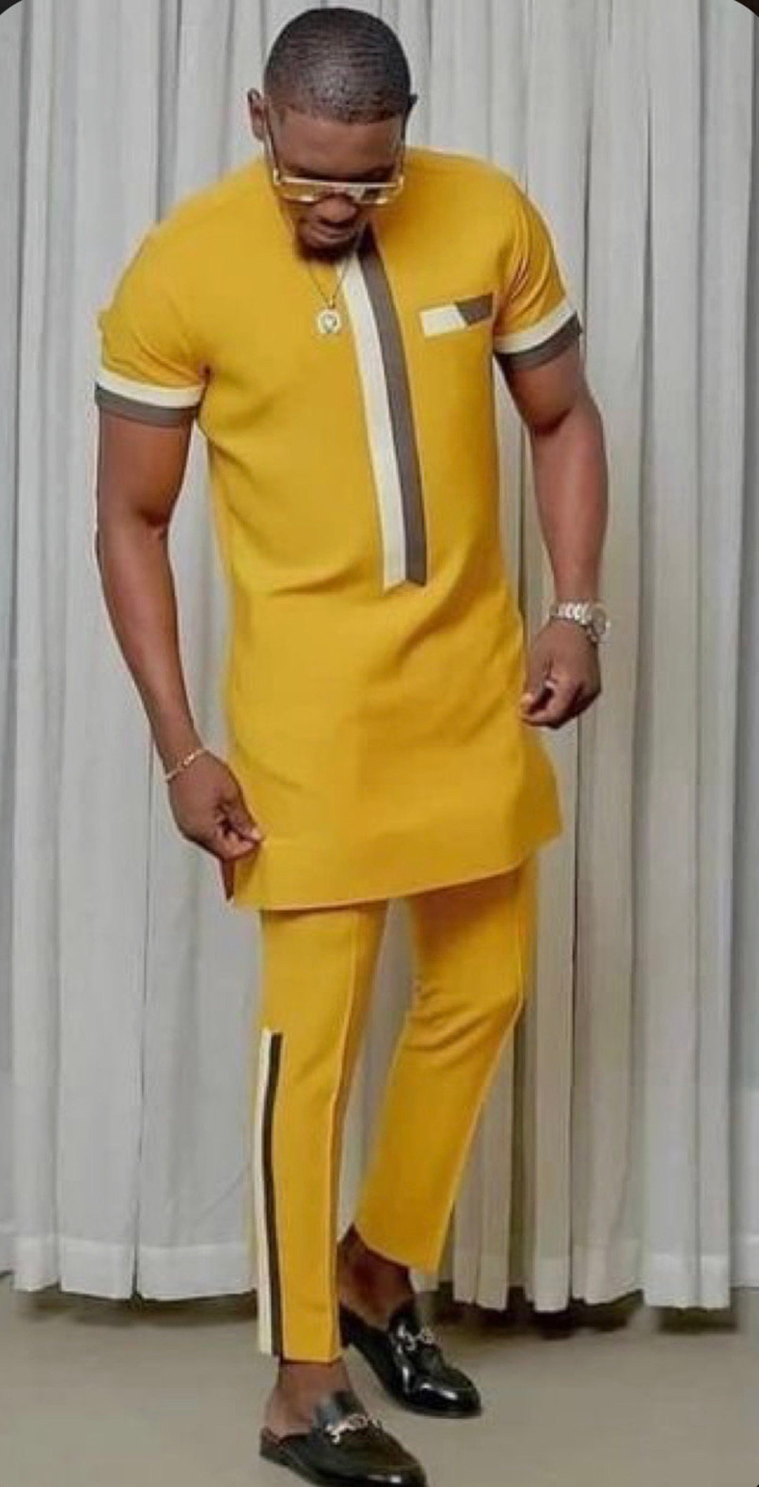 Yellow African Men’s Native Suit, African Men’s Suit,african Men’s ...