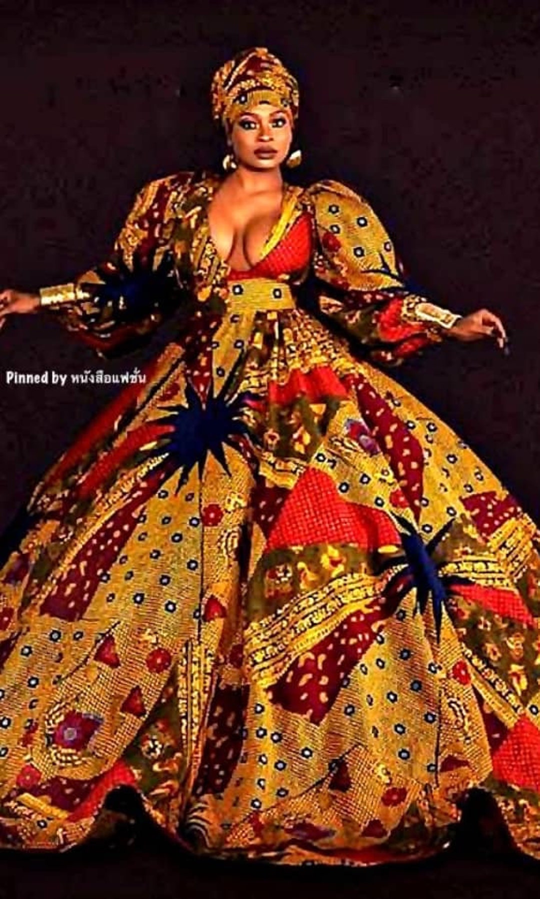 African Print Ball Gown: Red Carpet Gala Dress - Etsy
