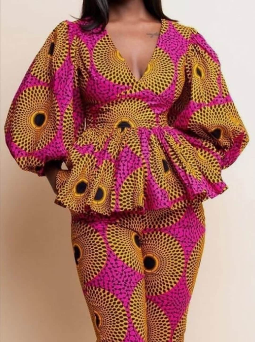 African Pant Suit,african Pant Set,african Top and Pant,african Two ...