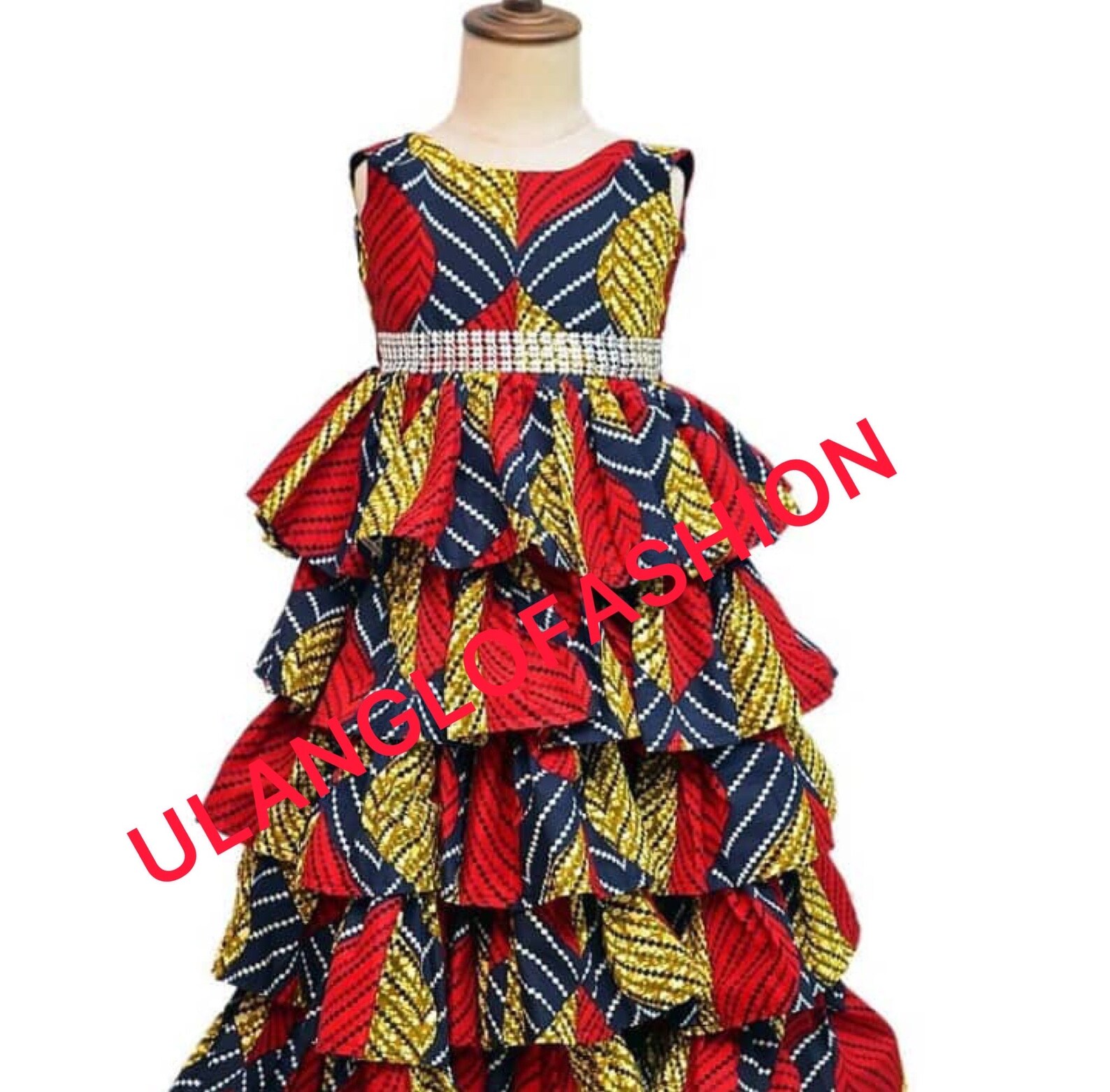 African Girls Dress for Pageant, African Birthday Dress for Kids ...