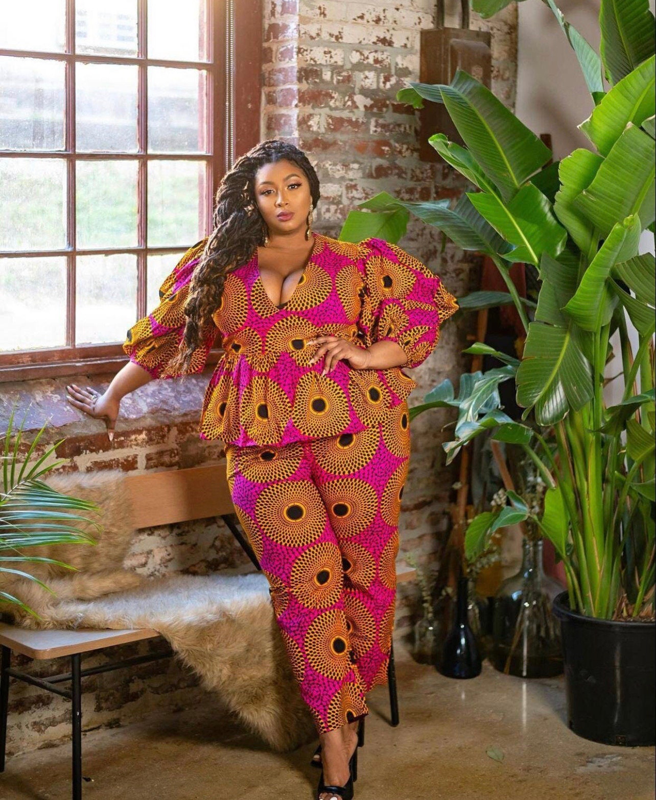 African Pant Suit For Women African Plus Size Pant Set Ankara Pant Set