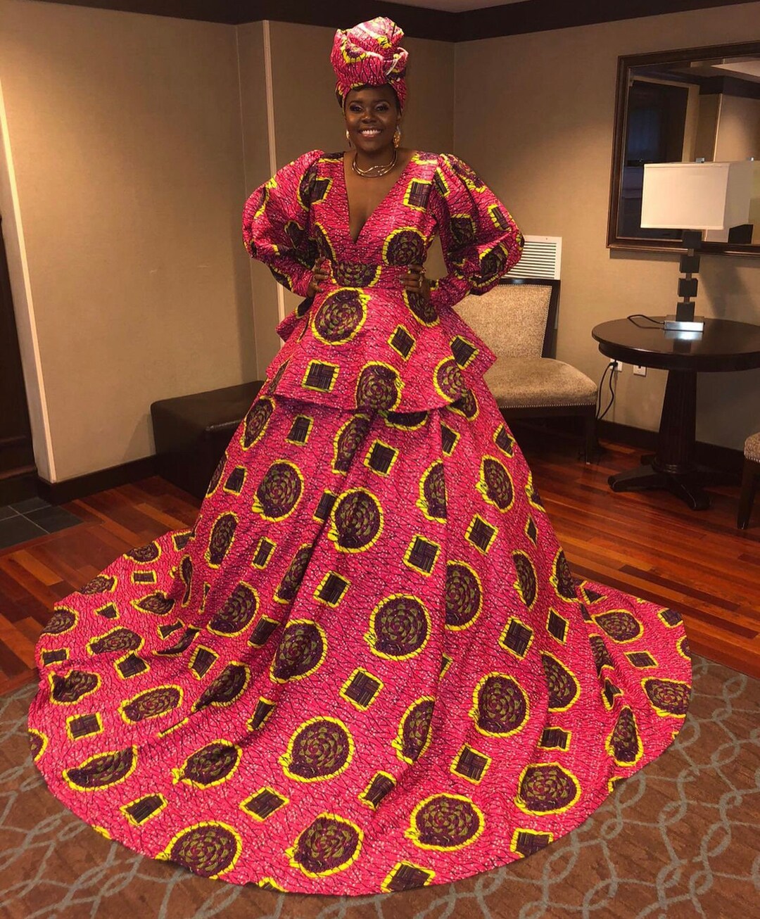 African Ball Gown,african Red Carpet Dress,african Gala Dress,african ...
