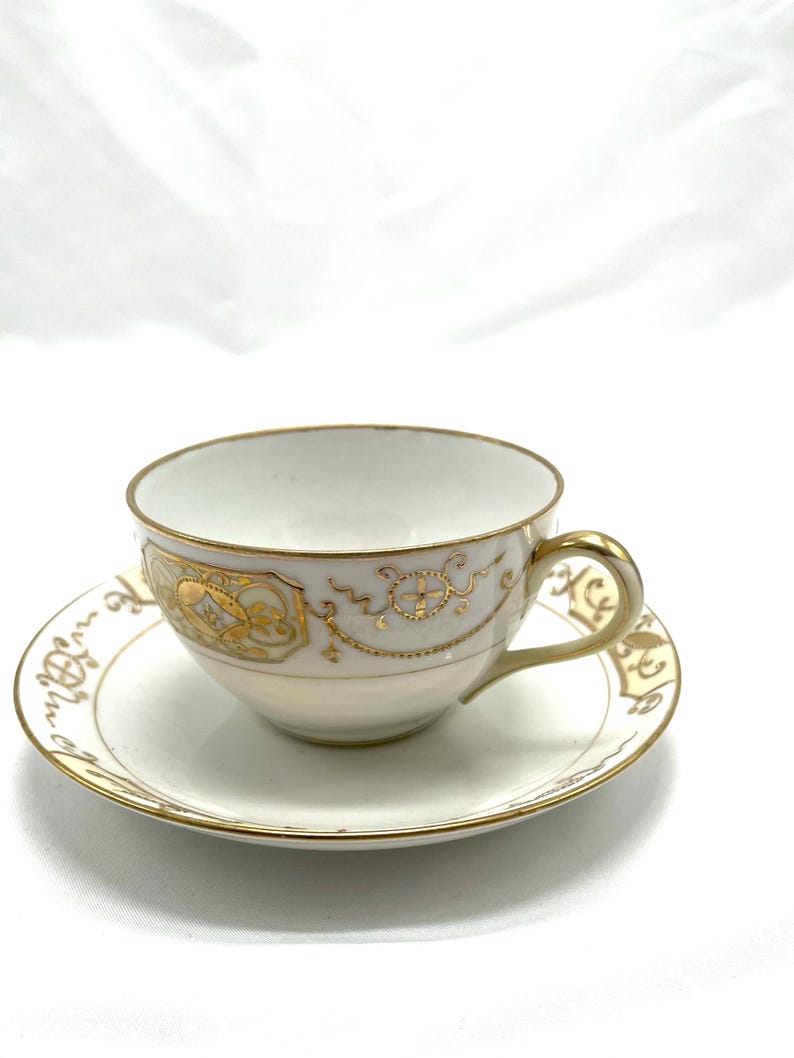Hand-painted Nippon China Demitasse Cup & Saucer Set: Pre-noritake - Etsy