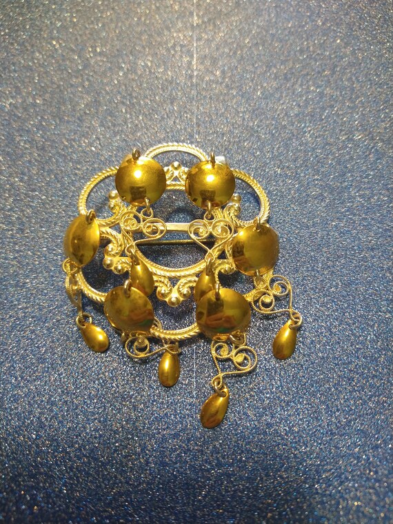 Vintage Sterling Silver Jousi Turku Wedding Brooch - Gem