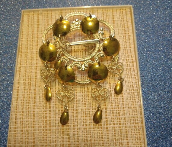 Vintage Sterling Silver Jousi Turku Wedding Brooch - Gem