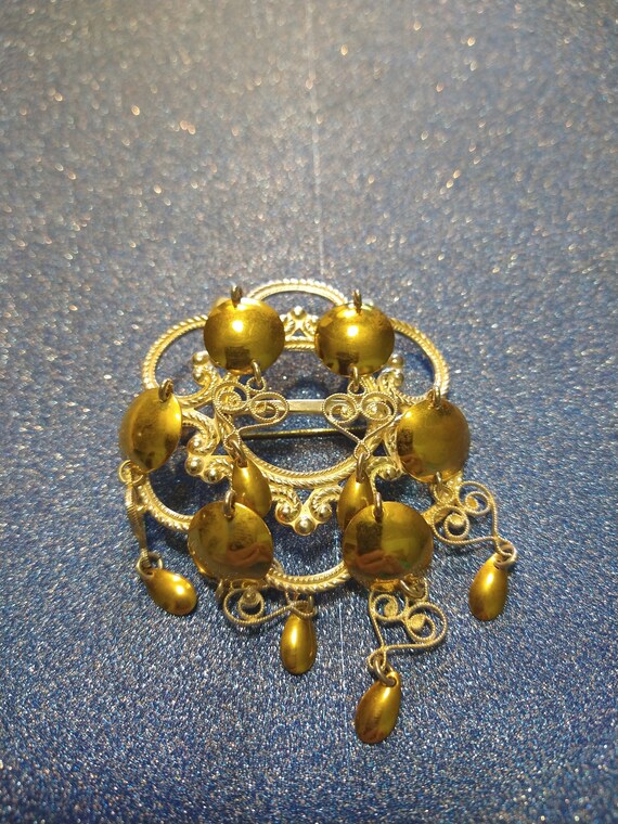 Vintage Sterling Silver Jousi Turku Wedding Brooch - Gem