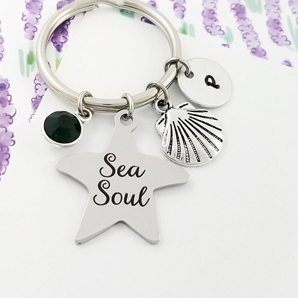 Sea Shell Keychain - Etsy