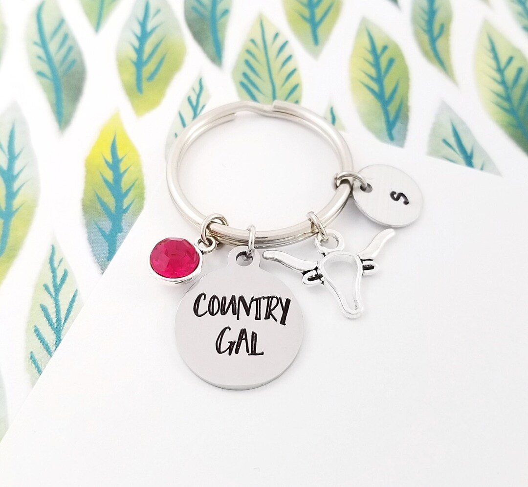 Cow Keychain - Cowgirl Keychain - Longhorn Keychain - Steer Keychain ...
