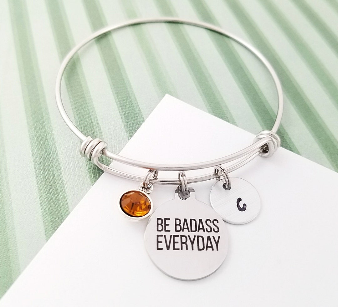 Be Badass Everyday Bangle - Workout Bracelet - Workout Jewelry ...